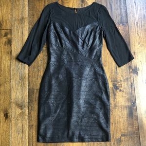Andrew Marc | Dresses | Andrew Marc Long Sleeve Black Silk Dress With ...